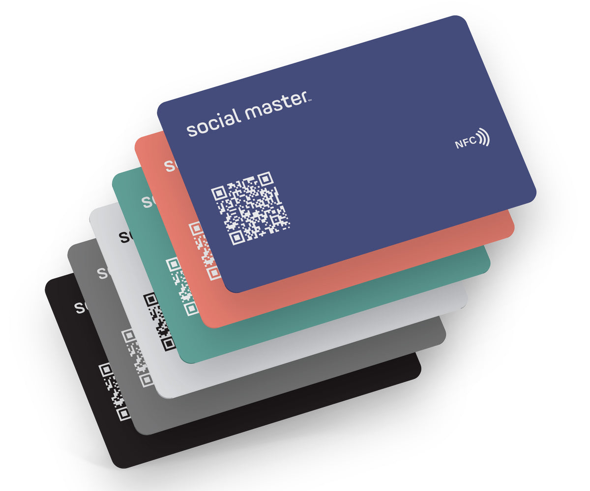 Plastic Digital Business Cards | Social Master | Plastic NFC Cards ...